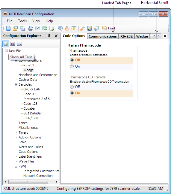 Configuration Explorer Window
