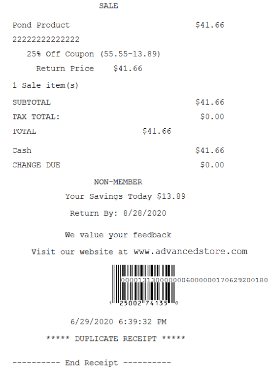 Printing Duplicate Receipts Using The Transaction Search Option